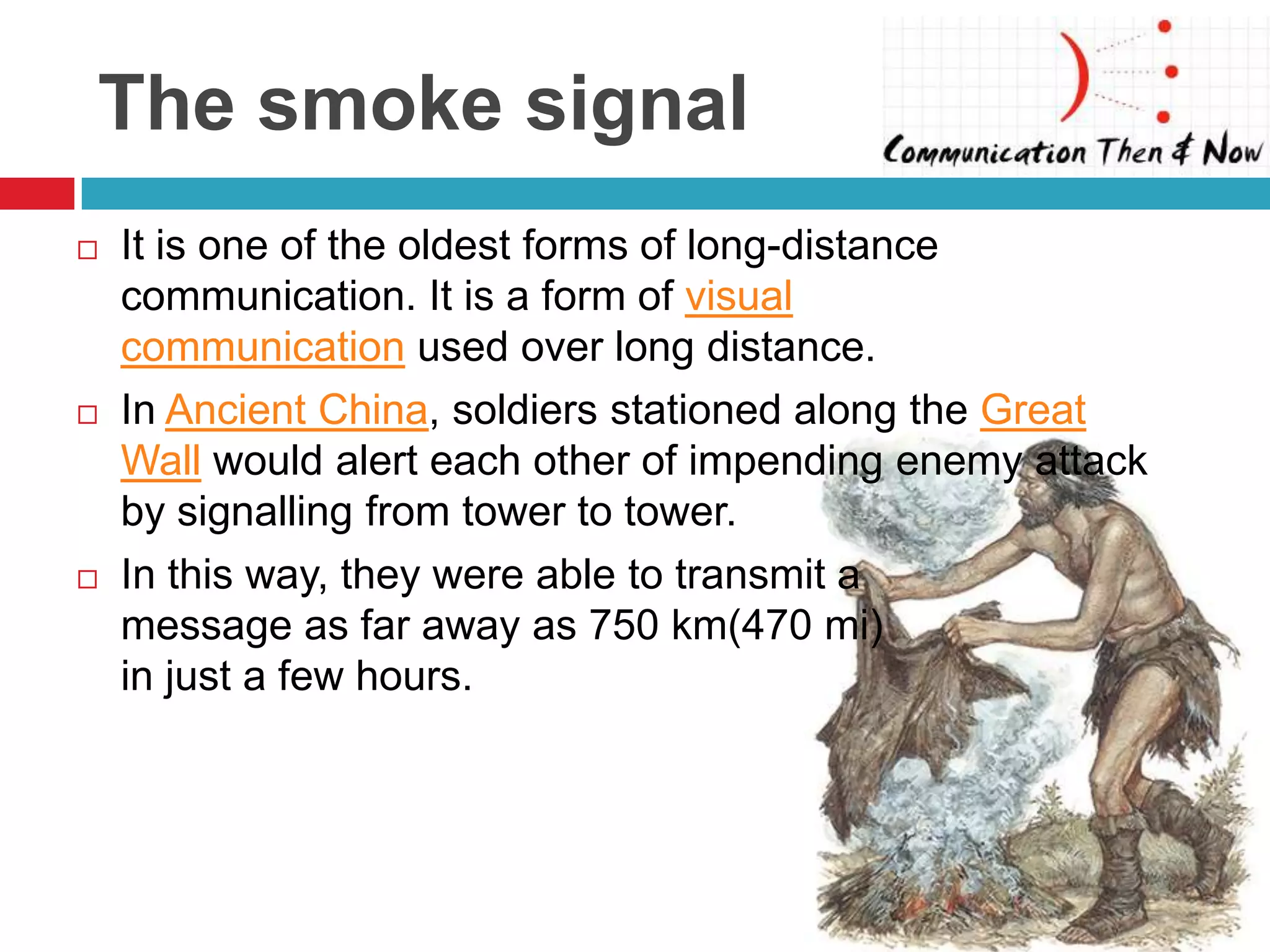 Communication then & now | PPTX