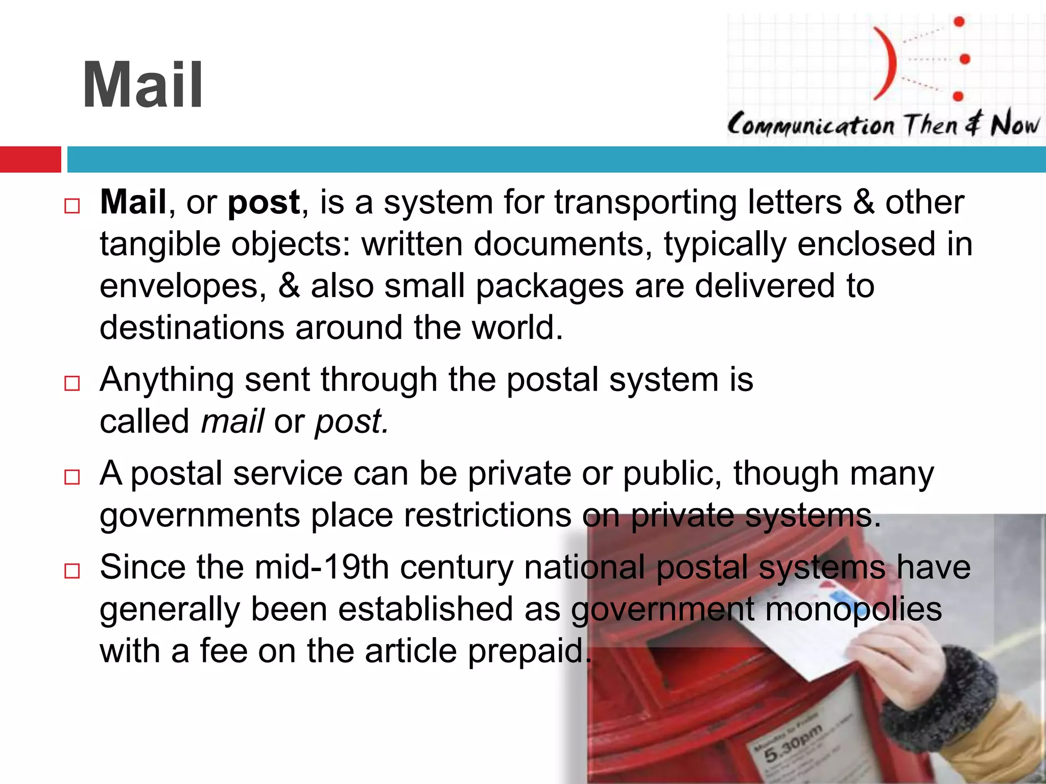 Communication then & now | PPTX