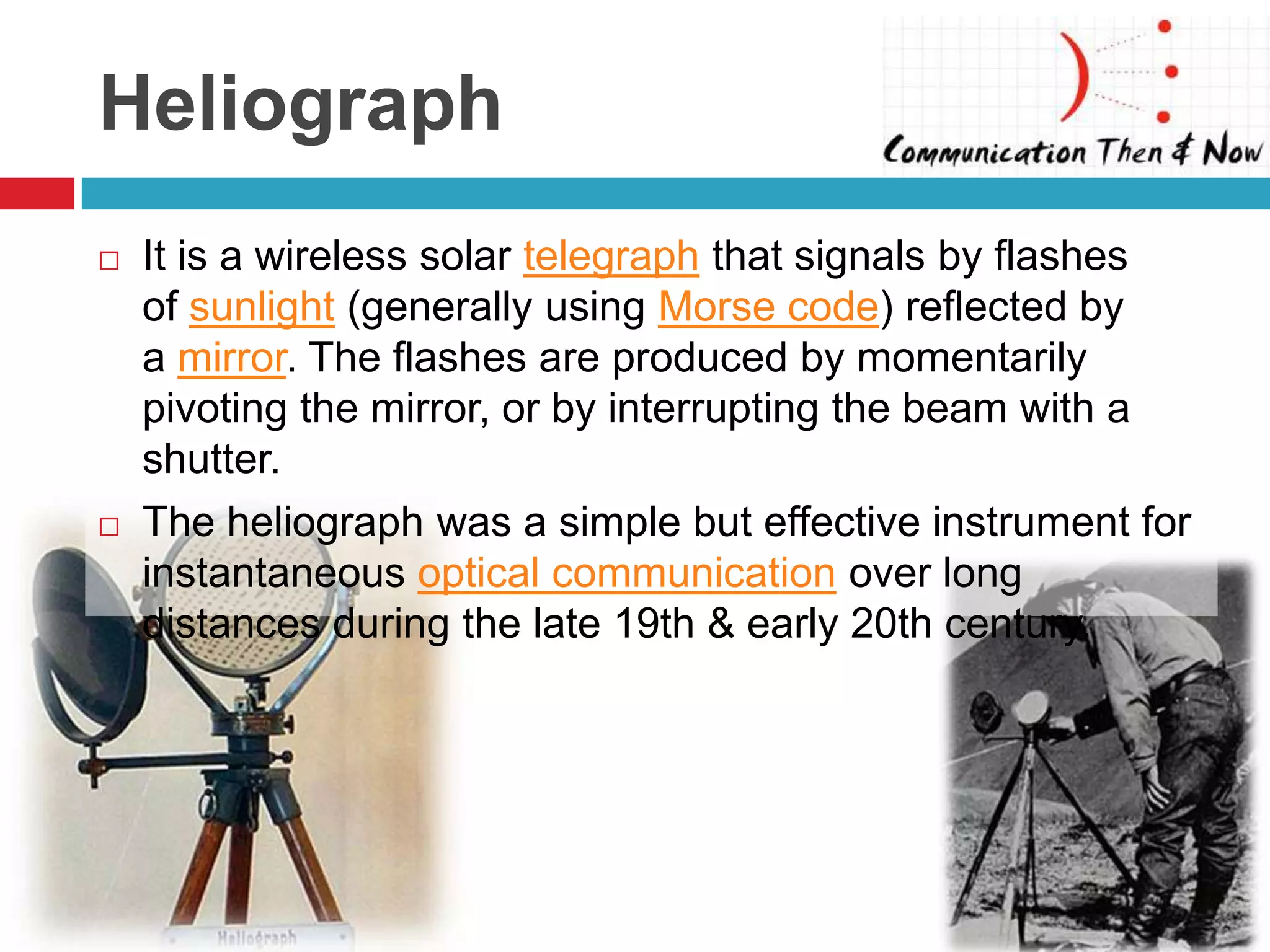 Communication then & now | PPTX