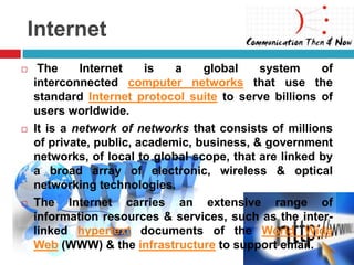 Communication then & now | PPTX