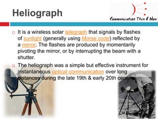 Communication then & now | PPTX