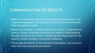 COMMUNICATION THE RESULTY OF SURGICAL INVESTIGATIONS AND COUNSEL THE ...
