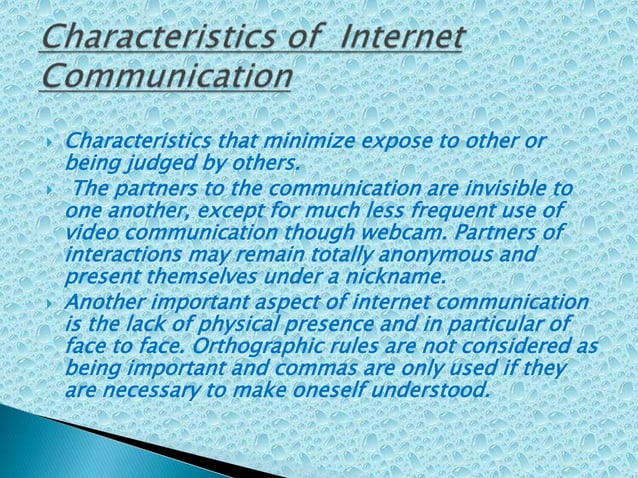 Communication through internet | PPT