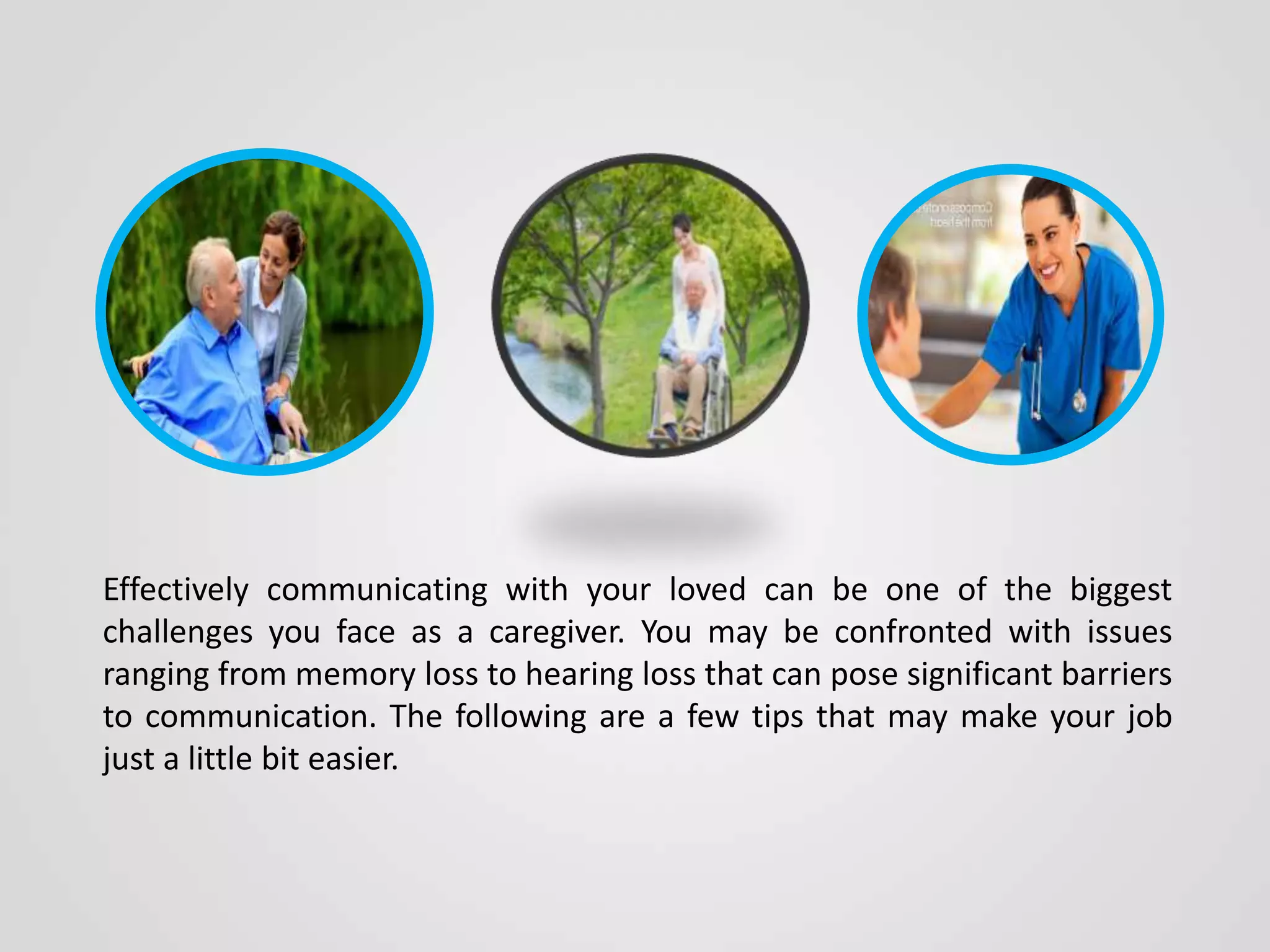 Communication tips and techniques for caregivers | PPTX