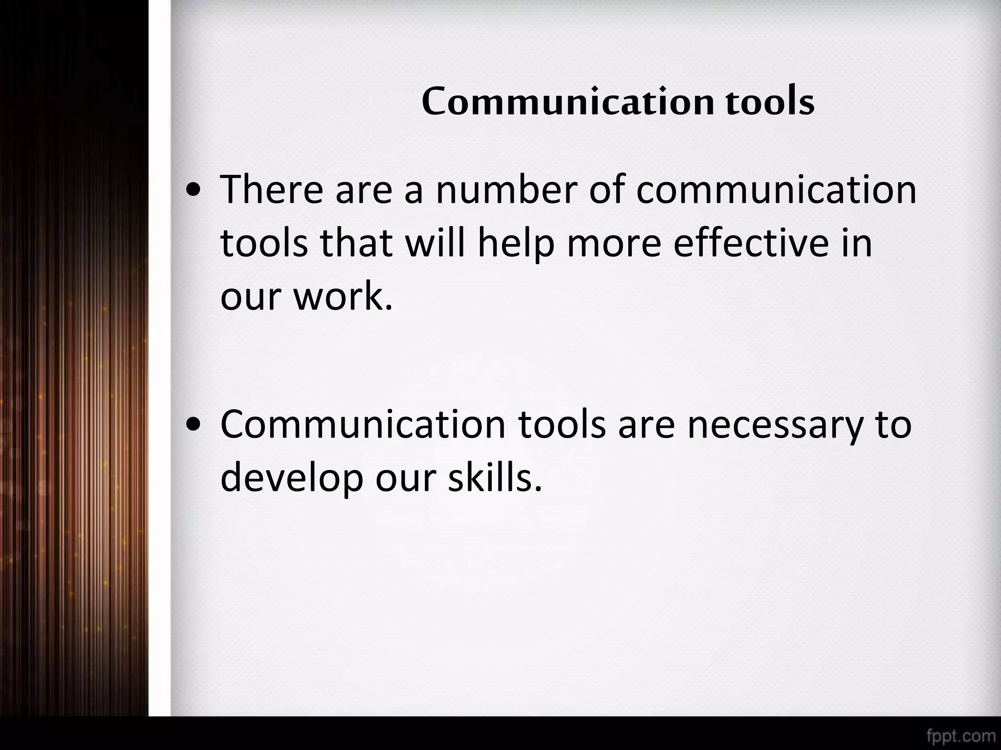 Communication tools & technices | PPTX