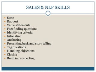 Selling technique - With NLP | PPTX
