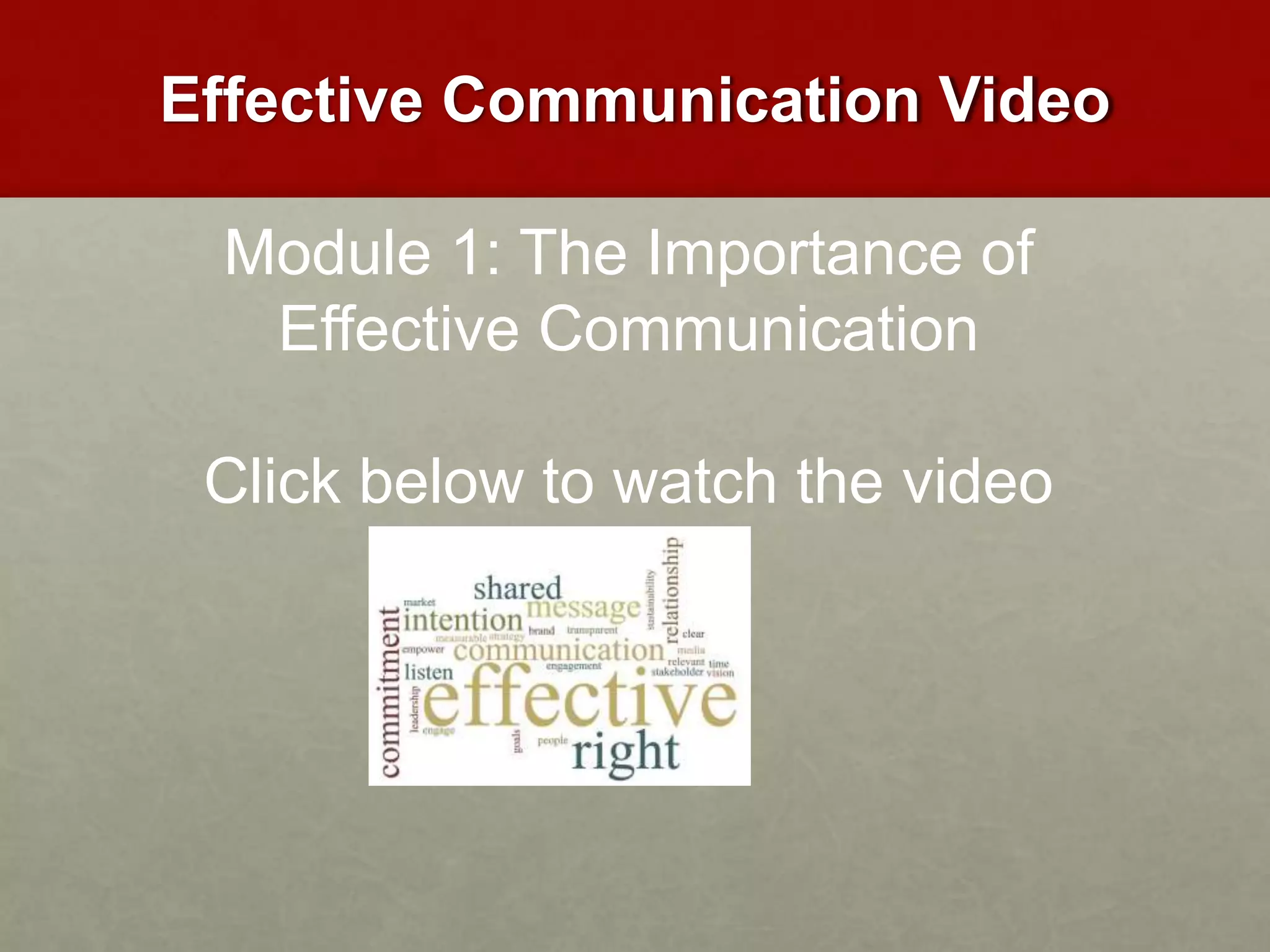 Effective Communication Training | PPTX