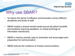 Communication using the sbar tool | PPTX