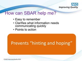Communication using the sbar tool | PPTX