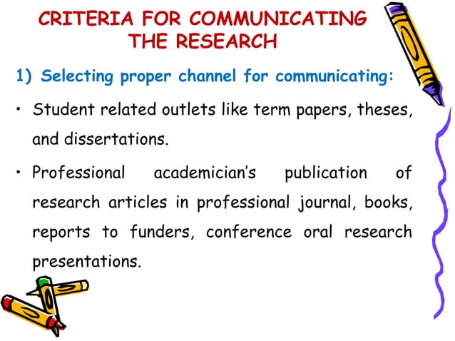 Communication of research report | PPTX