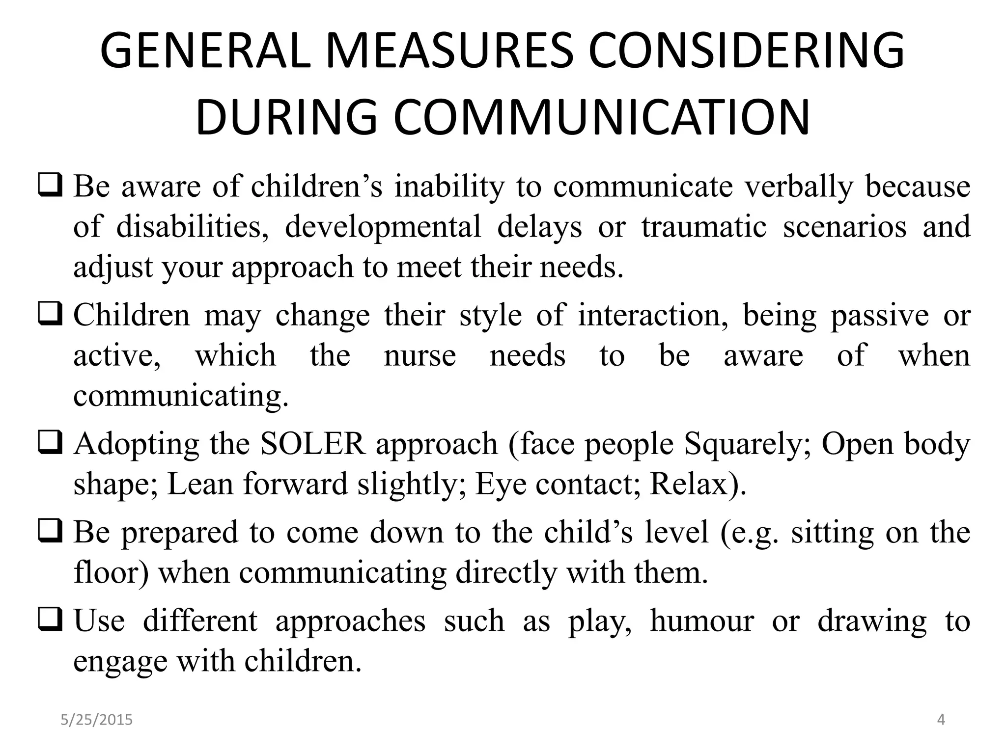 Communication with children & families | PPTX