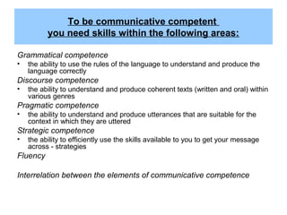 Communicativ competence | PPT