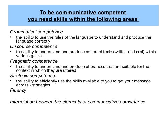 Communicativ competence