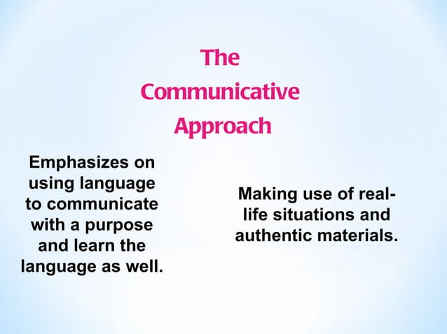 Communicative Approach by Alo&Betzy | PPT | Education