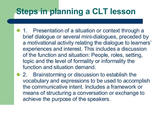 Communicative Language Teaching (Clt) | PPT | Educational Assessment ...