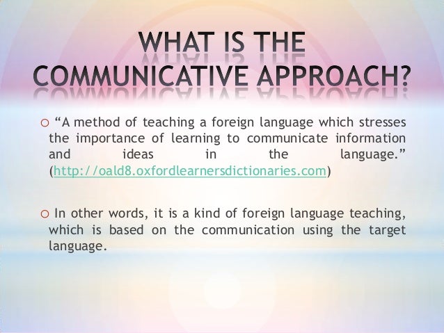 Communicative approach