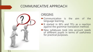 Communicative approach by Raquel Caiza | PPT