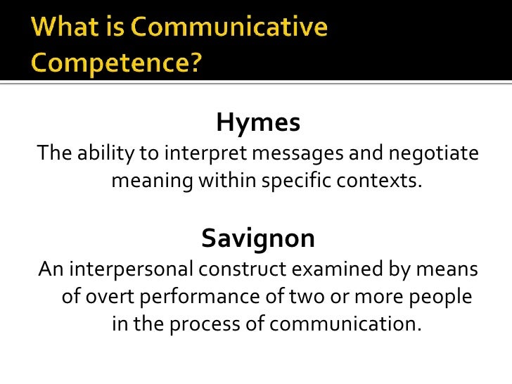 Communicative competence