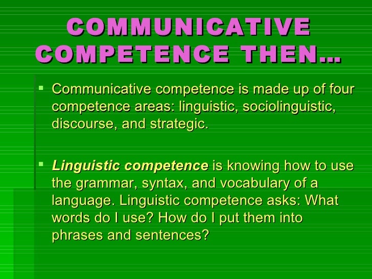 Communicative competence