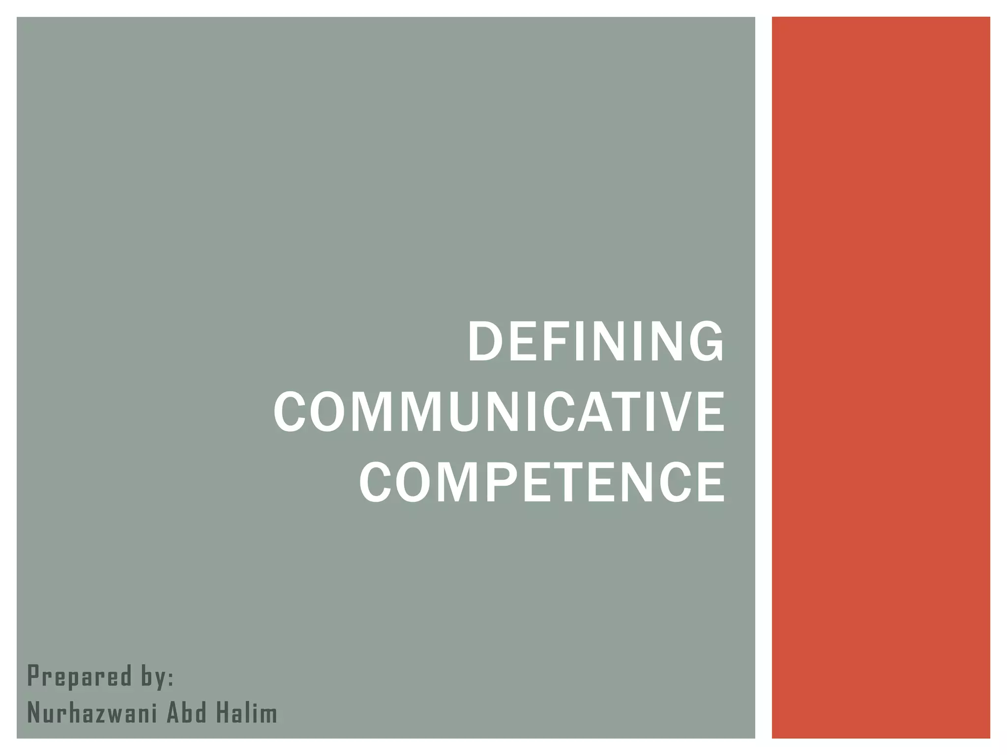 Communicative competence | PPT