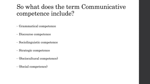 Communicative competence | PPTX