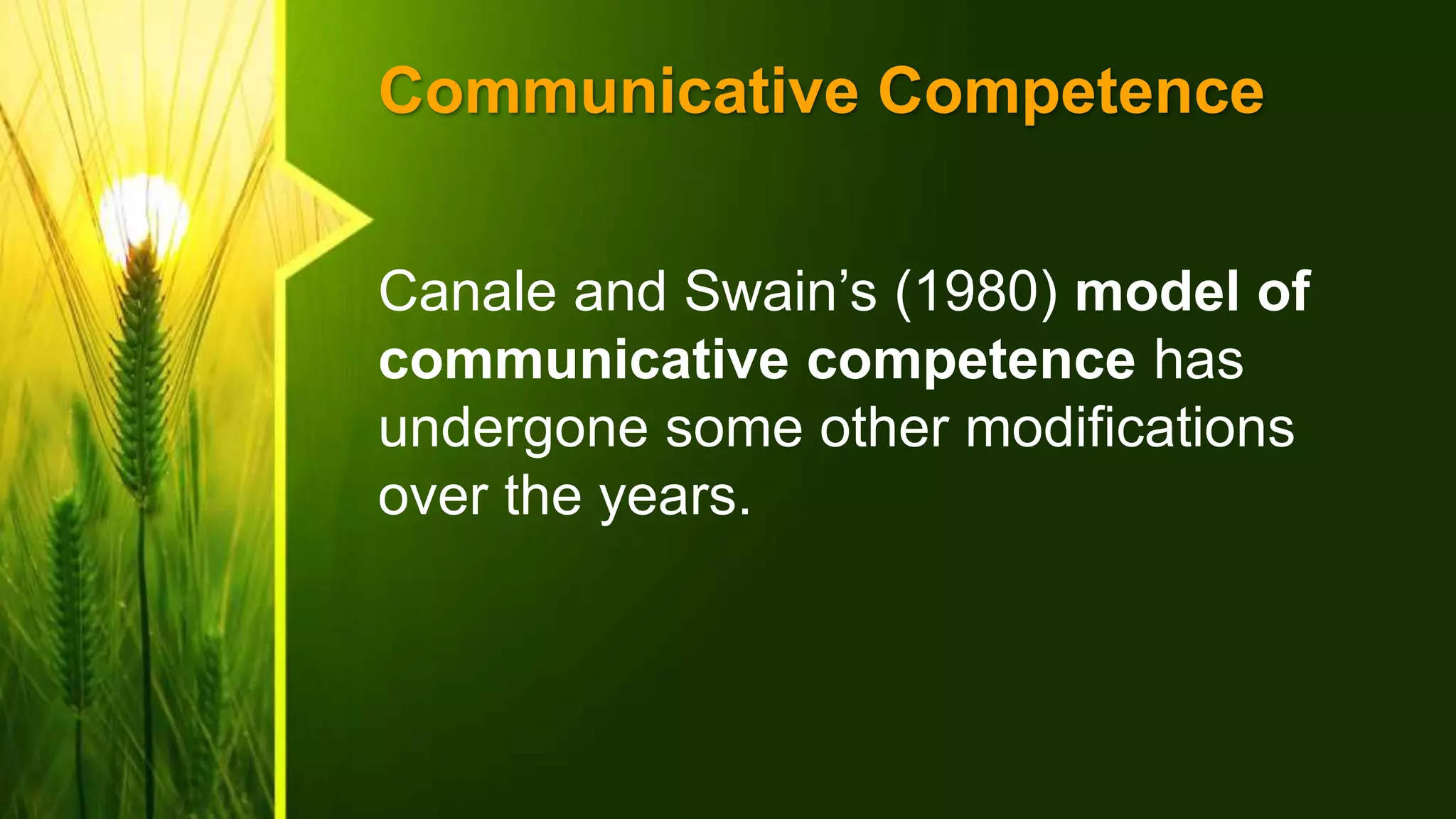 Communicative competence | PPTX | Technology & Computing