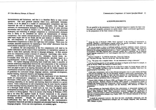 Communicative competence A pedagogically motivated model with content ...