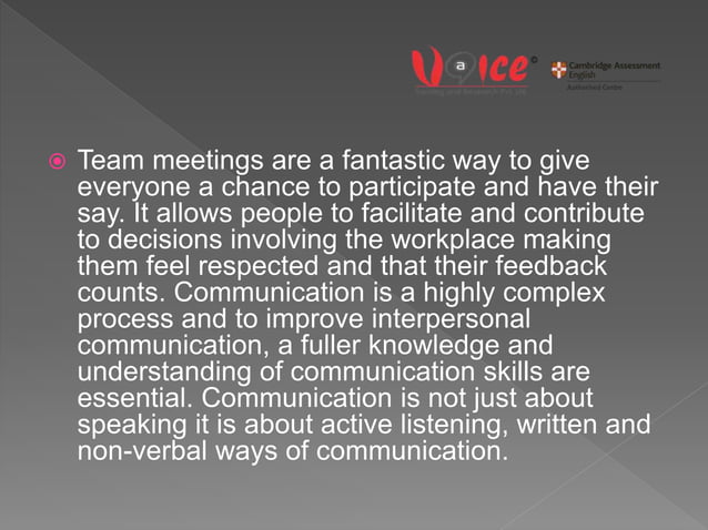 Communicative english in workplace | PPT
