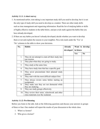 Communicative english language skills i (fl en 1011) final version | PDF
