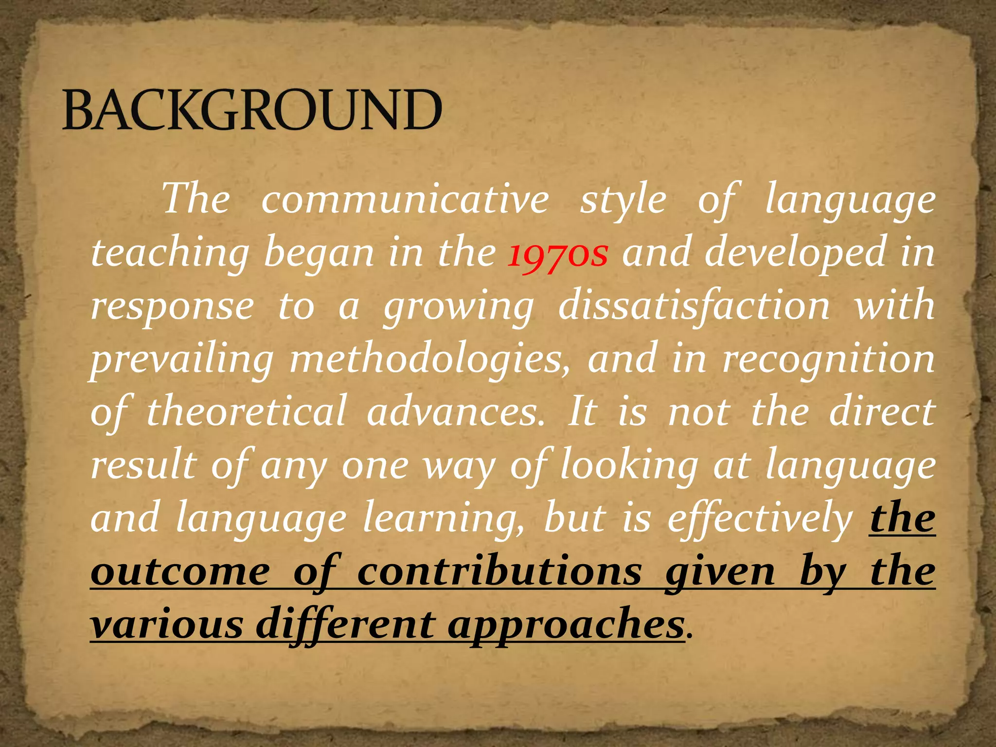 Communicative language approach | PPT
