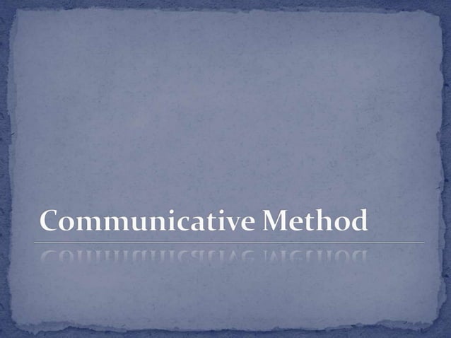 Communicative language approach | PPT
