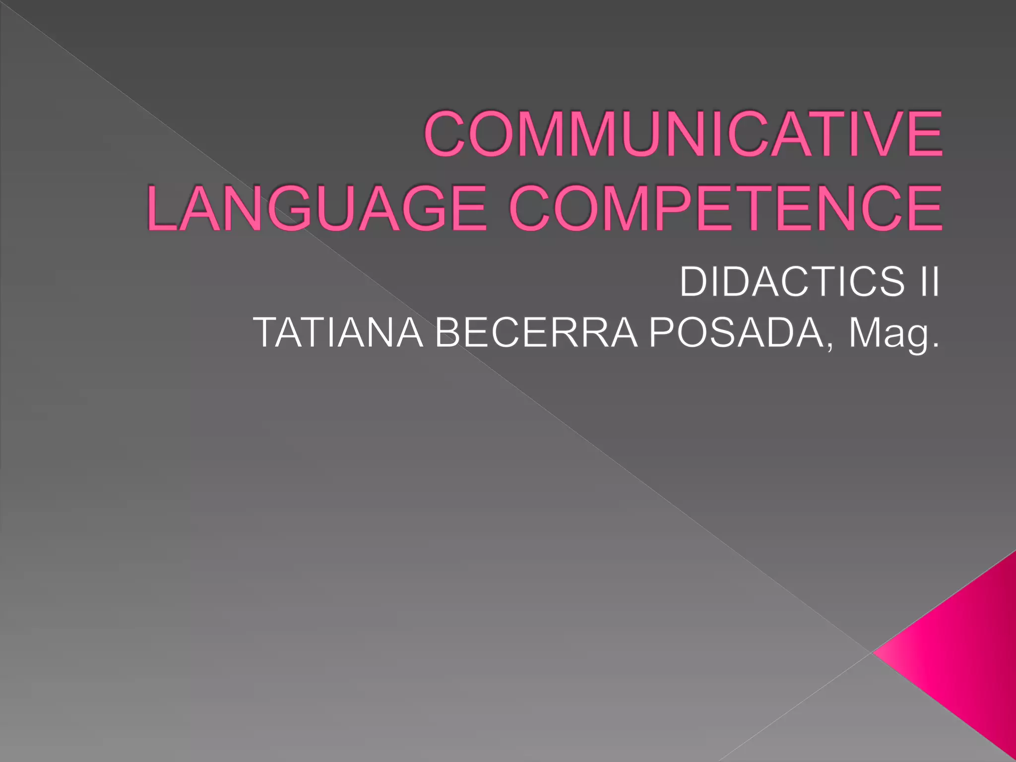 Communicative language competence | PPT