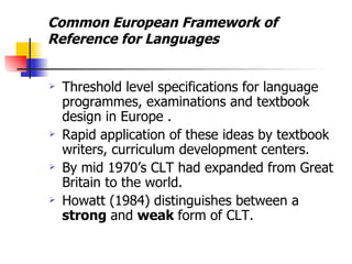 Communicative Language Teaching | PPT