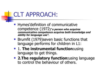 Communicative Language Teaching | PPT