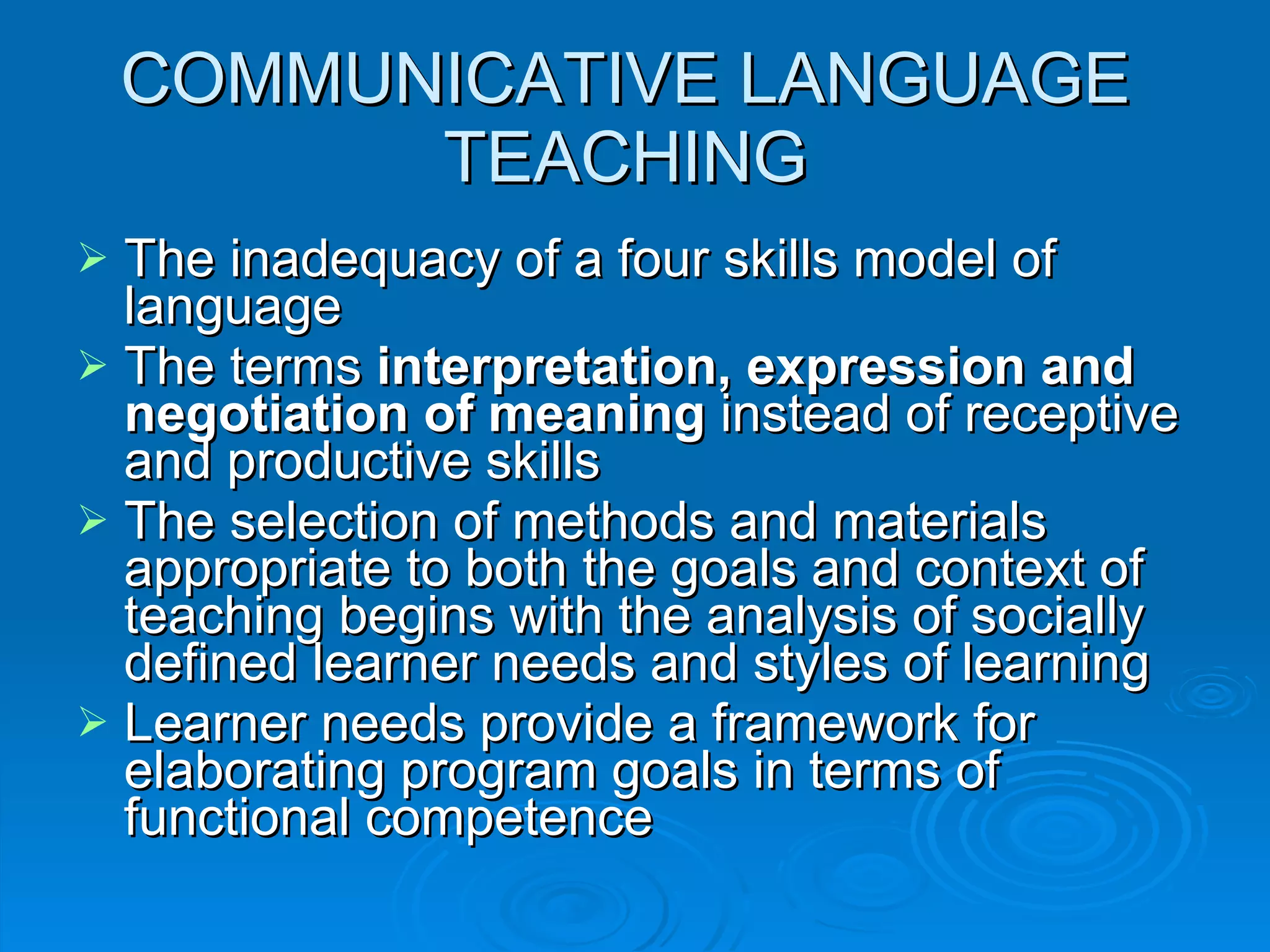 Communicative Language Teaching | PPT