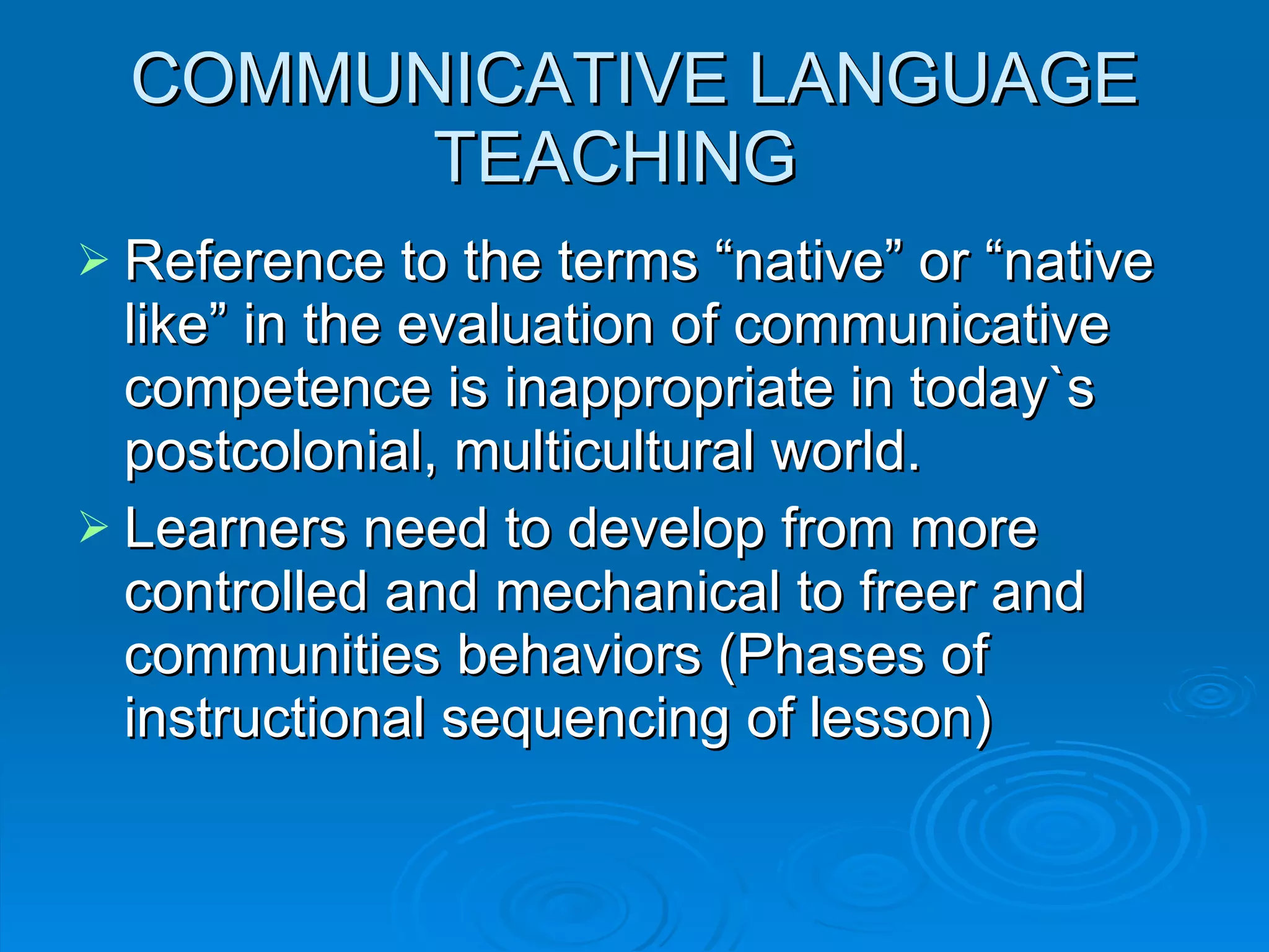 Communicative Language Teaching | PPT