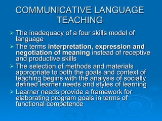 Communicative Language Teaching | PPT