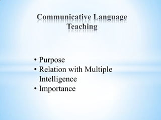 Communicative language teaching | PPT