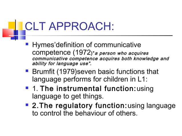 Communicative language teaching | PPT
