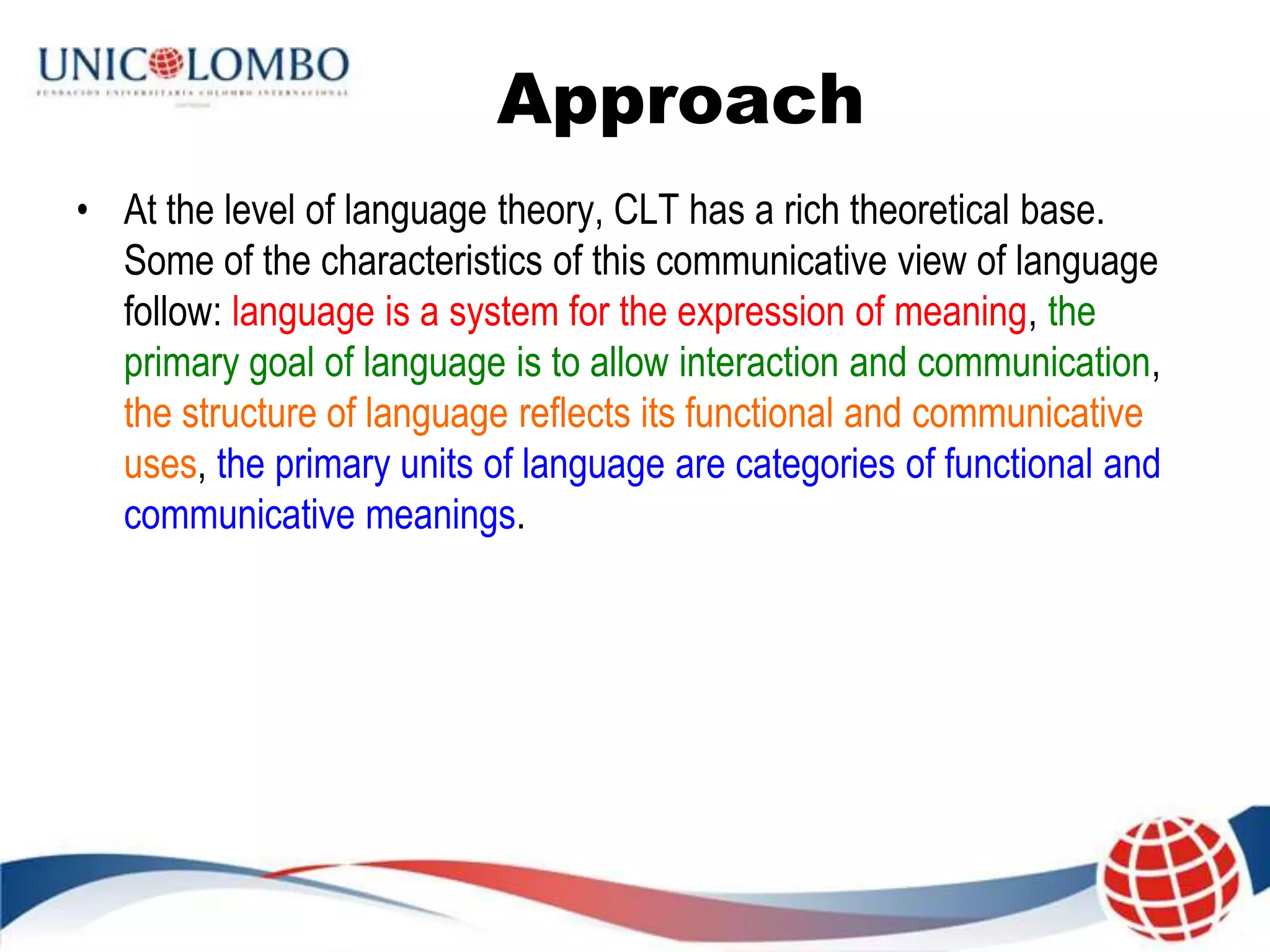 Communicative Language Teaching (CLT) | PPTX