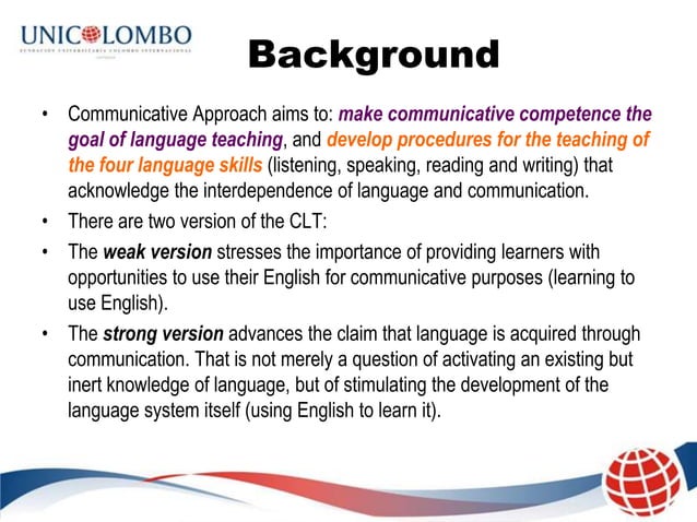 Communicative Language Teaching (CLT) | PPTX