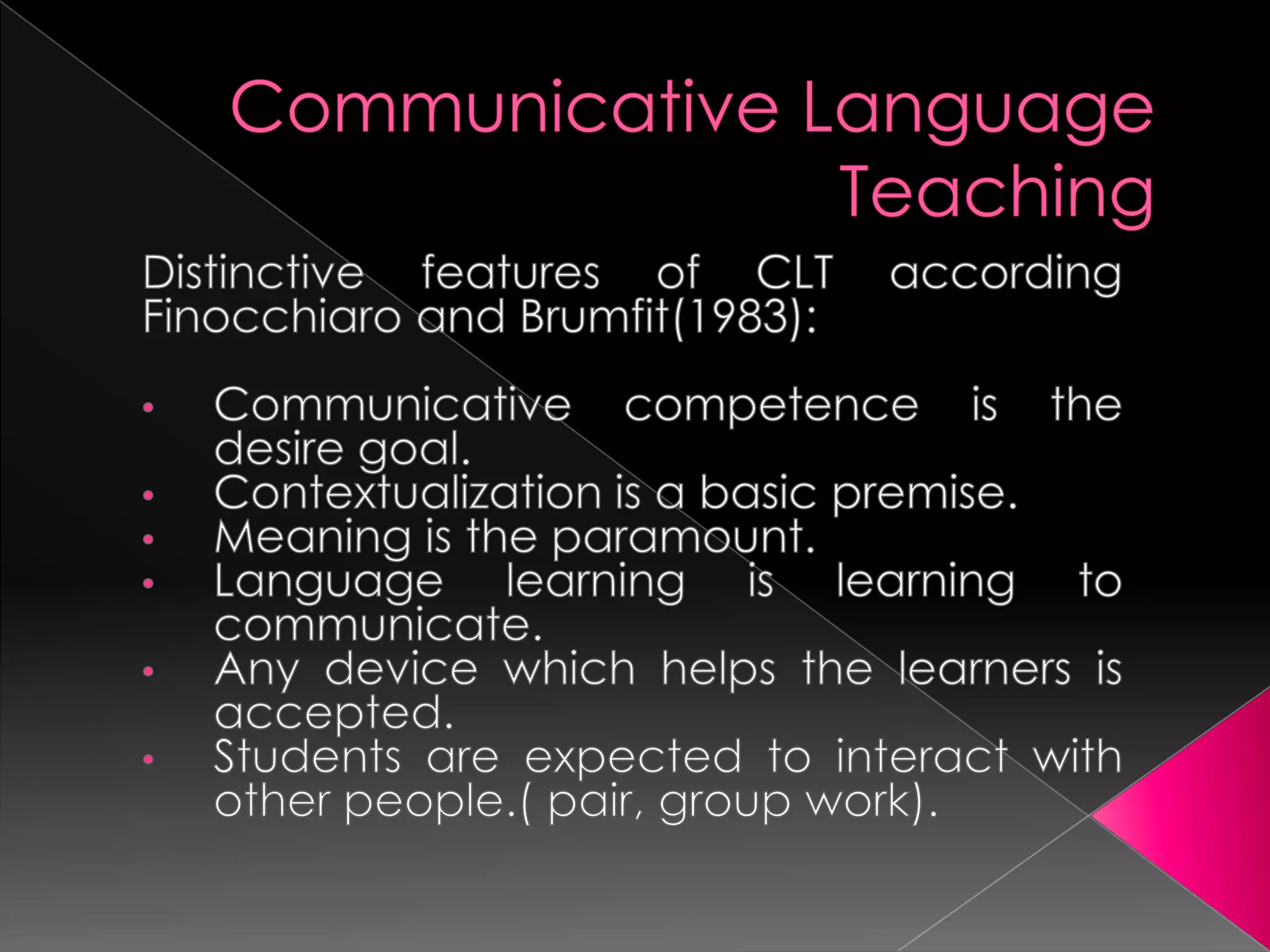 Communicative language teaching | PPTX