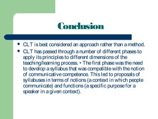 Communicative language teaching (clt) | PPT