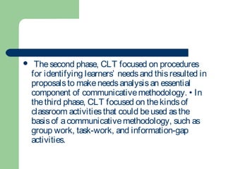 Communicative language teaching (clt) | PPT