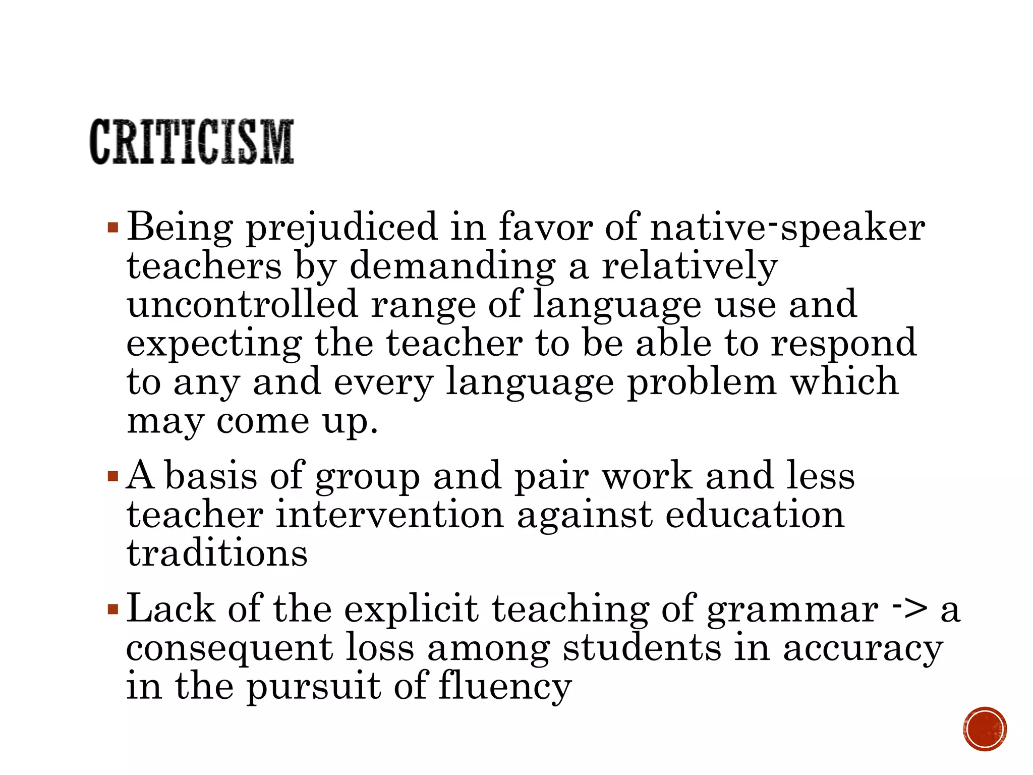 Communicative Language Teaching (Overview).ppt | Education