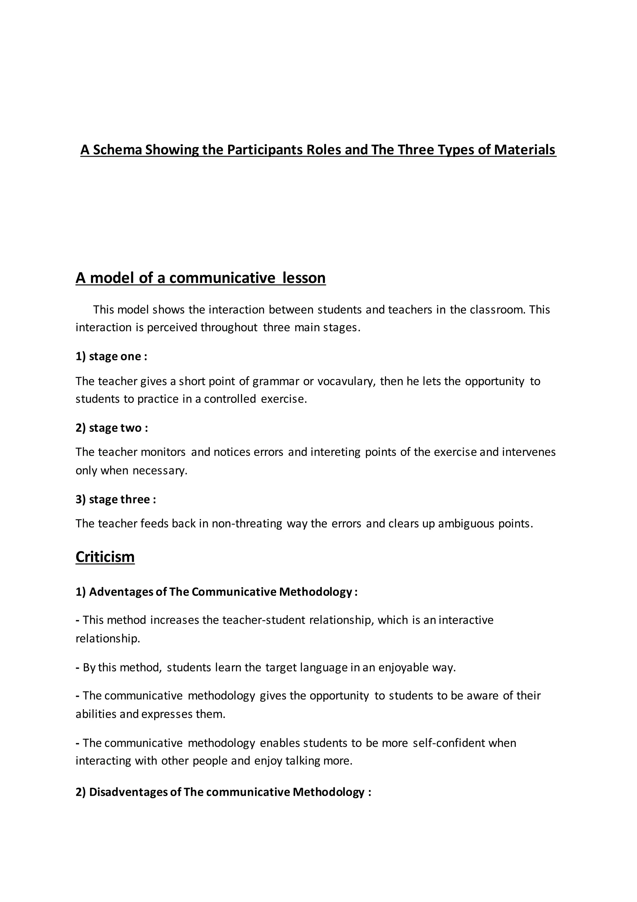 Communicative methodology (communicative language teaching) UMBB | DOCX