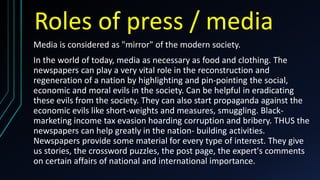 Role of Press in Nation Building | PPTX