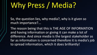 Role of Press in Nation Building | PPTX
