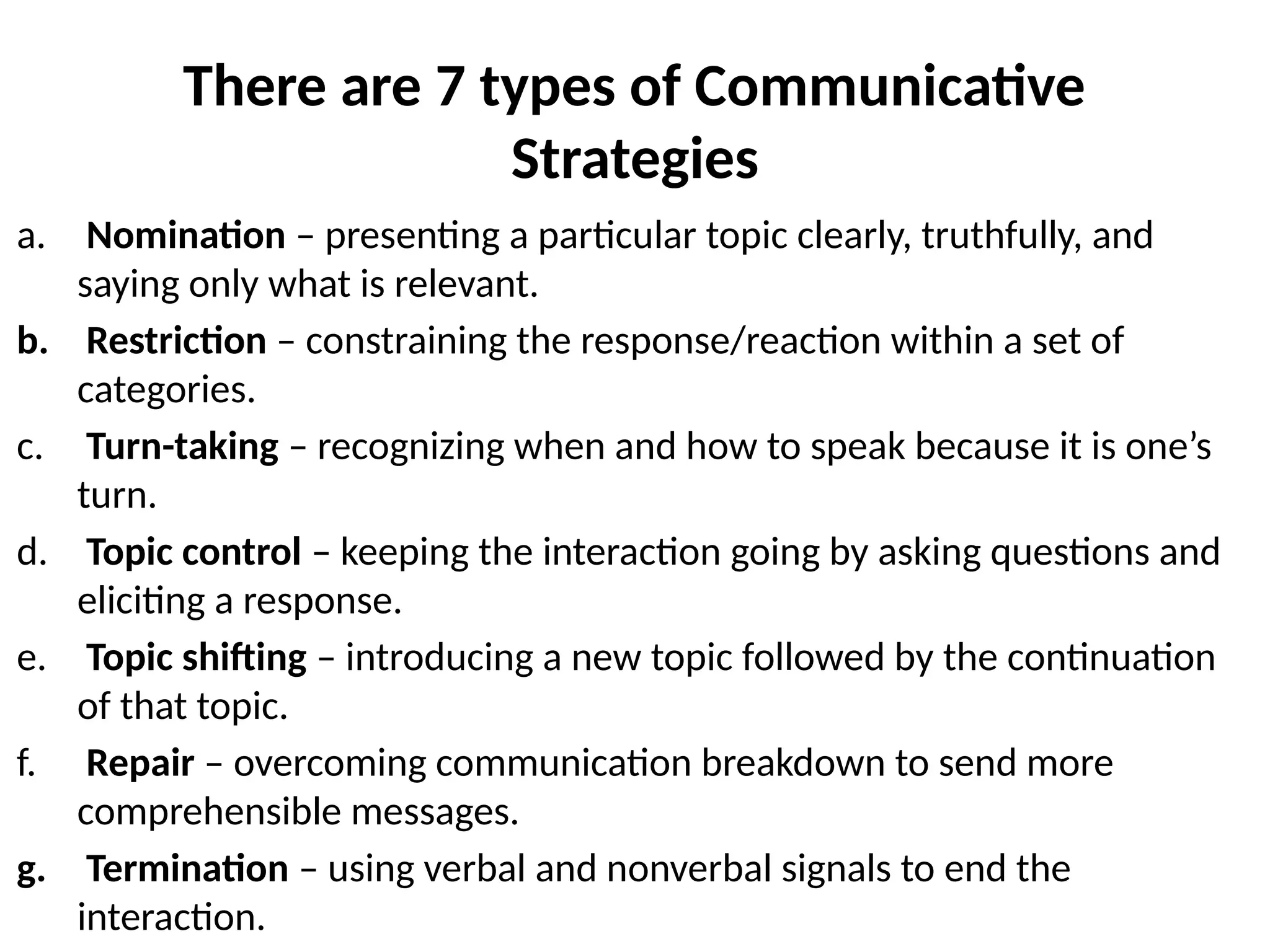 Oral communication, communicative strategy | PPTX