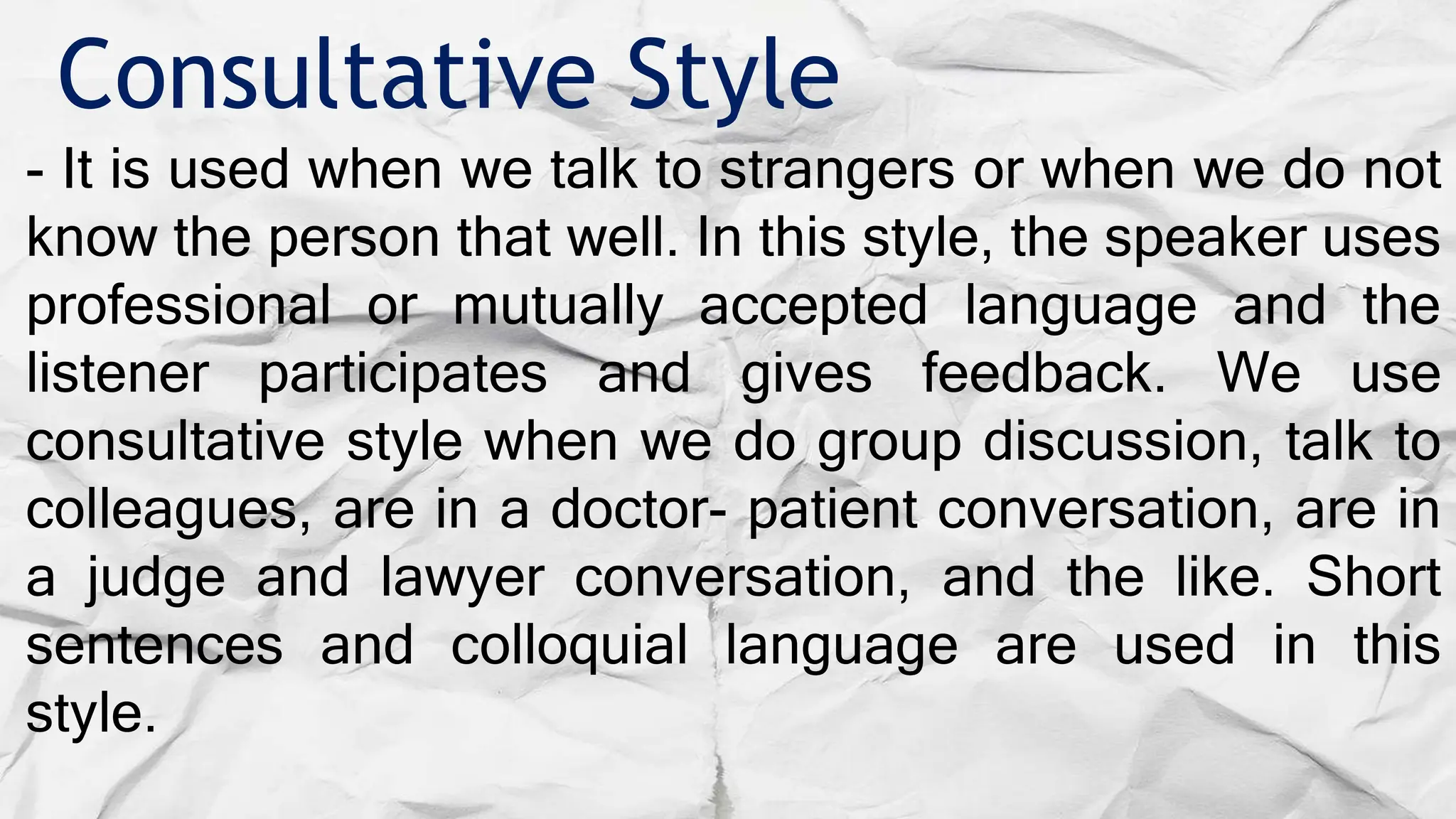 Basic Communicative of Styles in English | PPTX